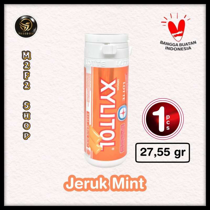 Promo LOTTE XYLITOL Gum | Permen Karet Rasa Jeruk Mint - 27,55 gr ...
