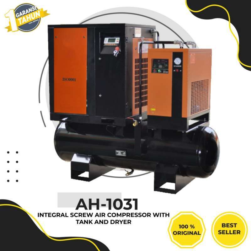 Jual Kompresor Angin Udara Screw Air Compressor Dinamo 10 Hp 3 Phs 300 ...