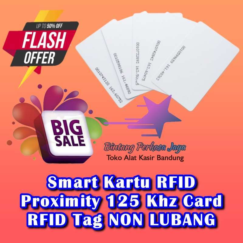 Jual Smart Kartu RFID Proximity 125 Khz Card RFID Tag NON LUBANG ...