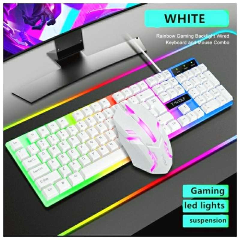 Jual Jual T-Wolf Tf230 Rainbow Led Gaming Keyboard And Mouse Combo ...