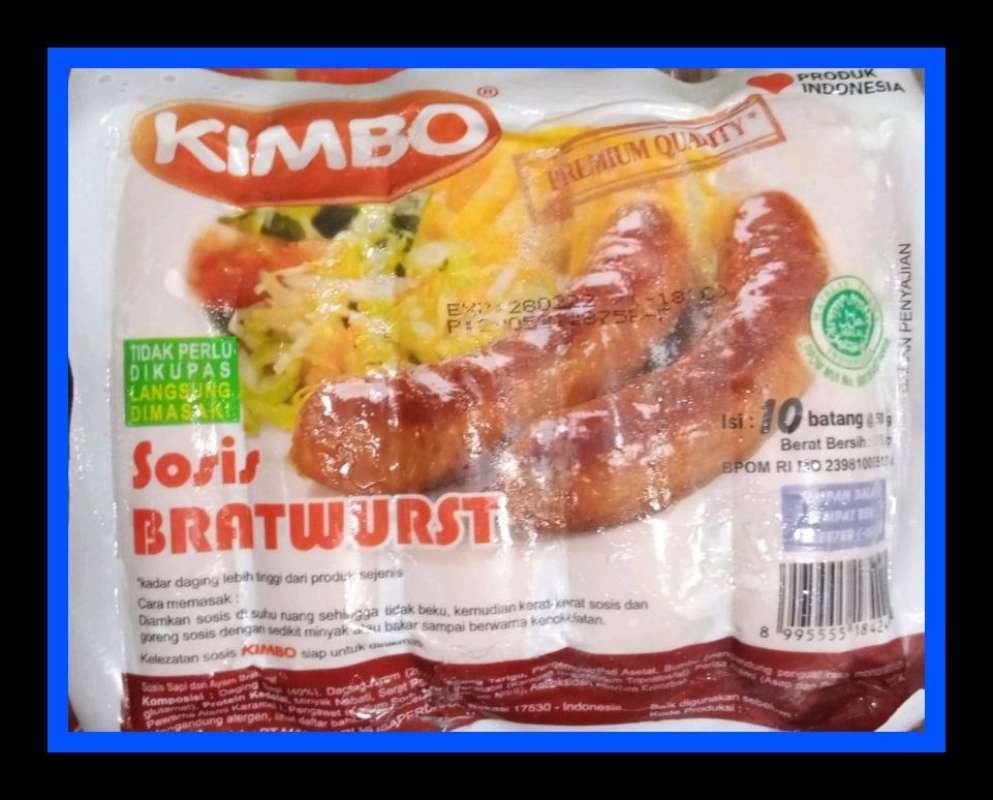 Jual KIMBO SOSIS BAKAR BRATWURST RASA ORIGINAL 10 PCS di Seller JAGAT ...