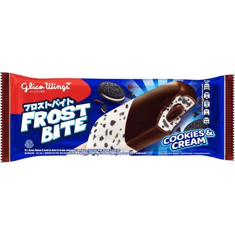 Jual Glico Frost Bite Ice Cream Cookies Cream 60 ml di Seller Alfamart ...