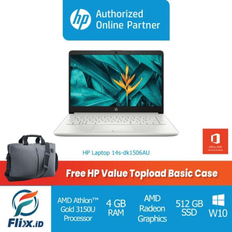 Jual Laptop HP 14s-dk1506AU/dk1509AU ATHLON 3150 4GB 512GB SSD Win10 ...
