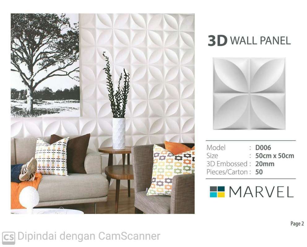Jual Wall Panel 3 Dimensi Bahan Pvc Harga Perlembar Di Seller Muthi ...