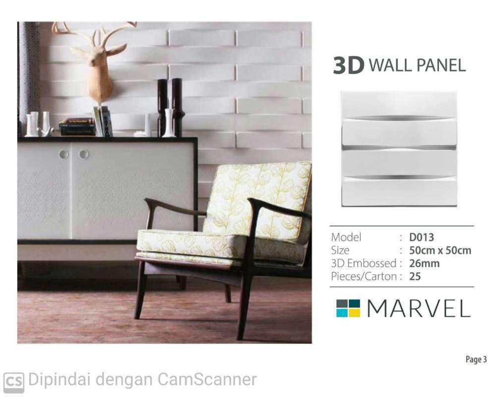 Jual Wall Panel 3 Dimensi Bahan Pvc Harga Perlembar Di Seller Muthi ...