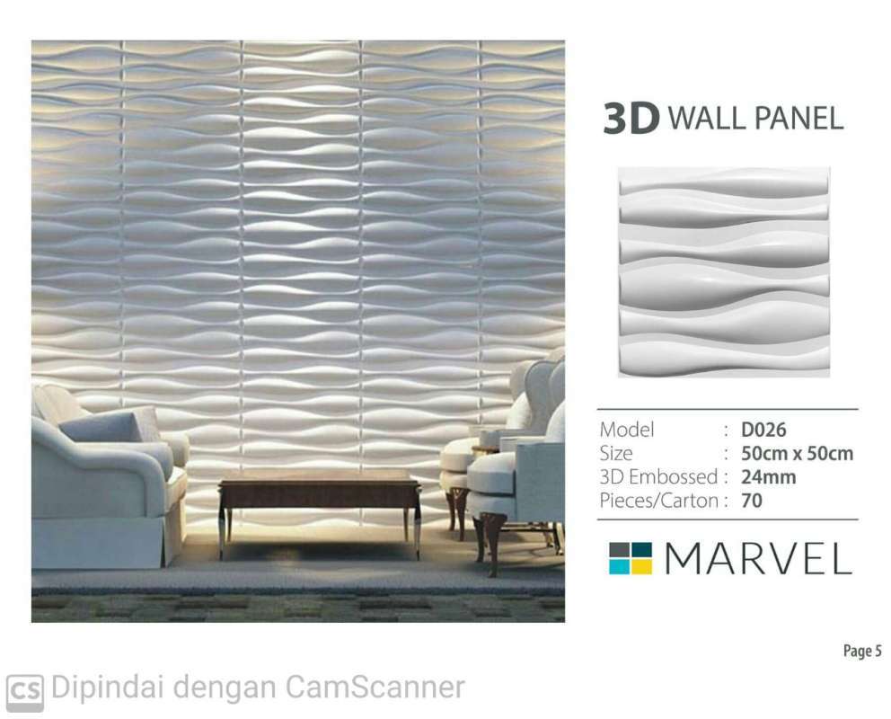 Jual Wall Panel 3 Dimensi Bahan Pvc Harga Perlembar Di Seller Muthi ...