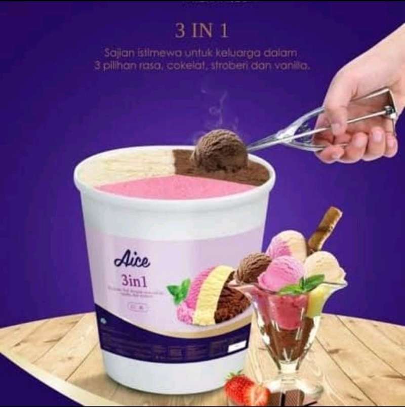Promo Aice ice cream Neapolitan 8L Diskon 4% di Seller NAYRA ICE CREAM ...