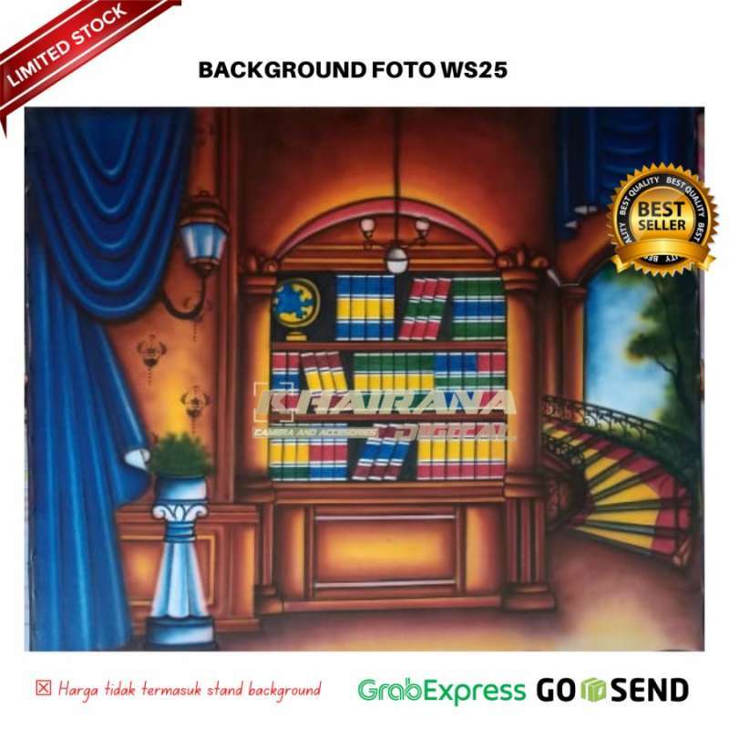 Jual Background Backdrop Latar/layar Foto Rak Wisuda Ws25 Tangga 3m di ...