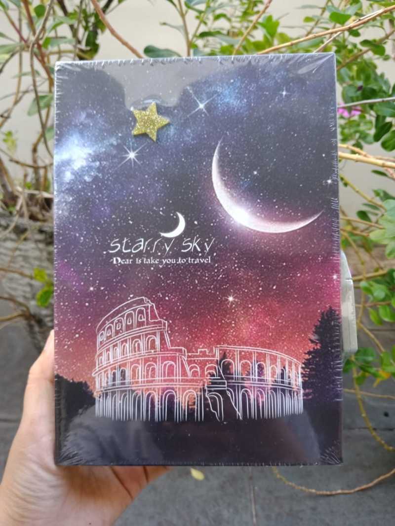 Promo Buku Tulis / Notebook Kertas Garis Motif Stary Sky| Buku Dengan ...