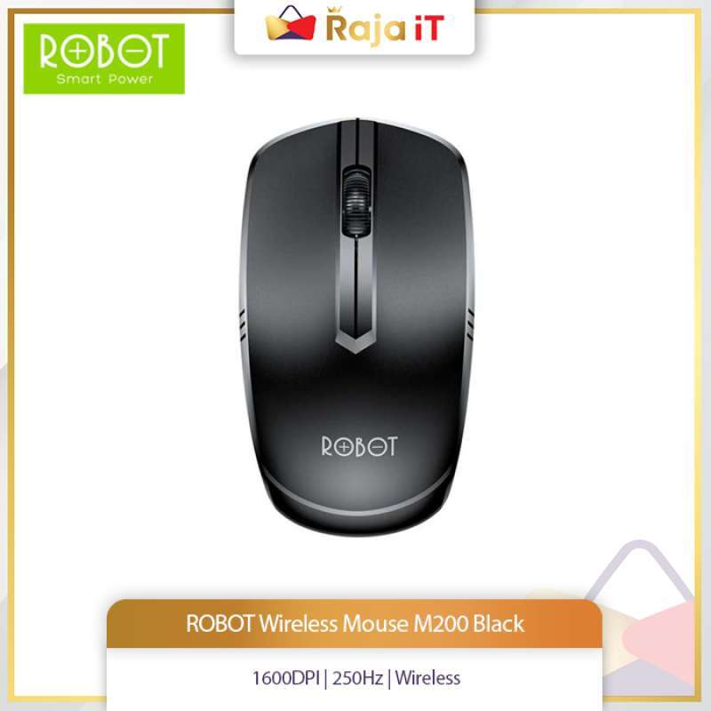 Jual ROBOT Wireless Mouse M200 Black di Seller ELIT Official Store ...