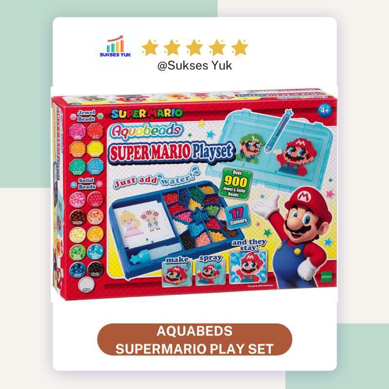 Jual Mainan Kreativitas Edukasi Aquabeds Super Mario Play Set Di Seller Main Disini - Kalibata ...