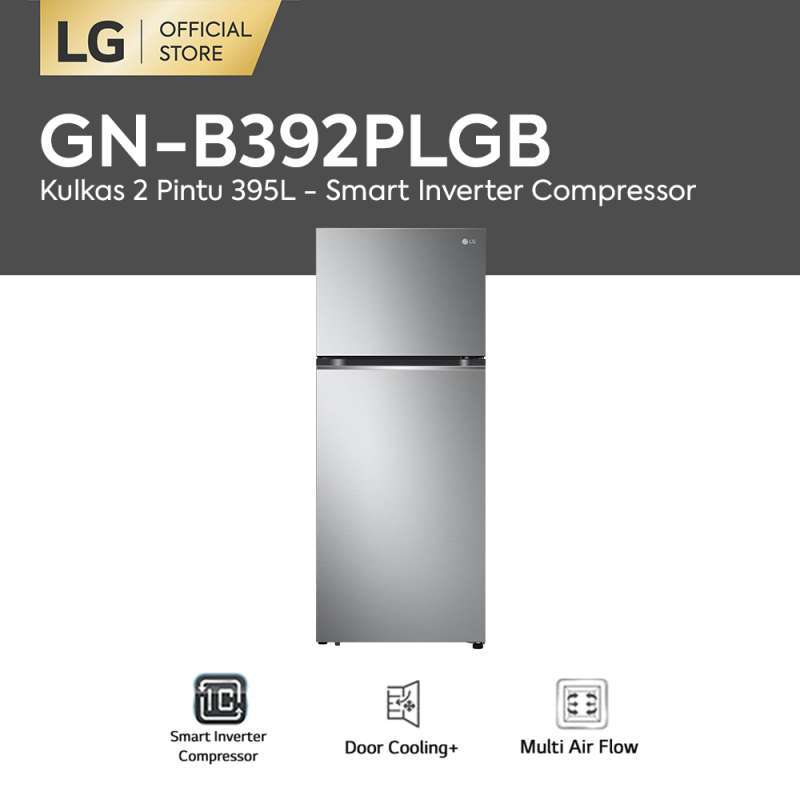 Jual Lg Gn-b392plgb Smart Inverter Compressor Kulkas 2 Pintu [395l] Di ...