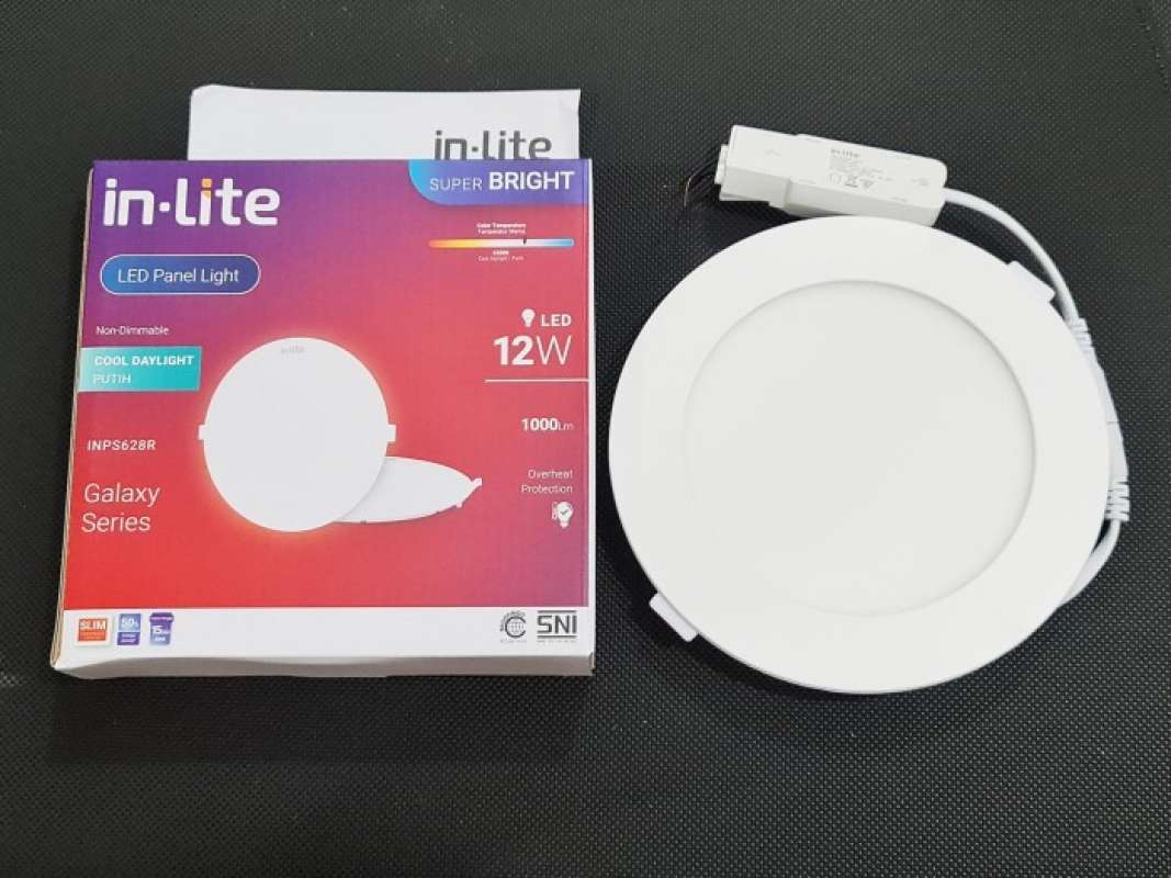 Jual LAMPU PANEL LED 12W INBOW BULAT INPS628R DOWNLIGHT IN-LITE INLITE di Seller Tecno Go Store ...
