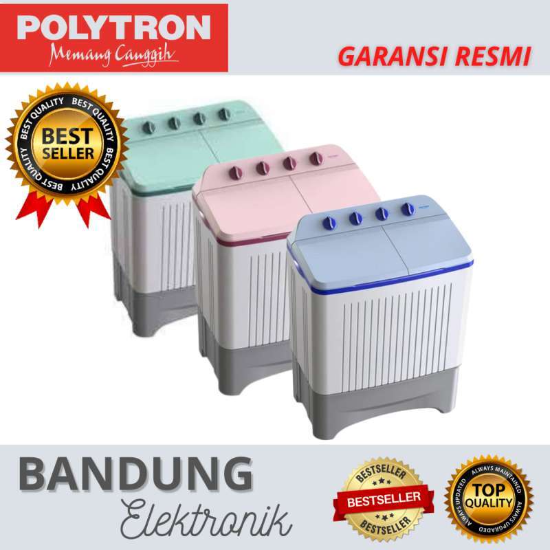 Promo MESIN CUCI POLYTRON PWM-8366 / PWM8366 , 2 TABUNG 8 KG Diskon 6% ...