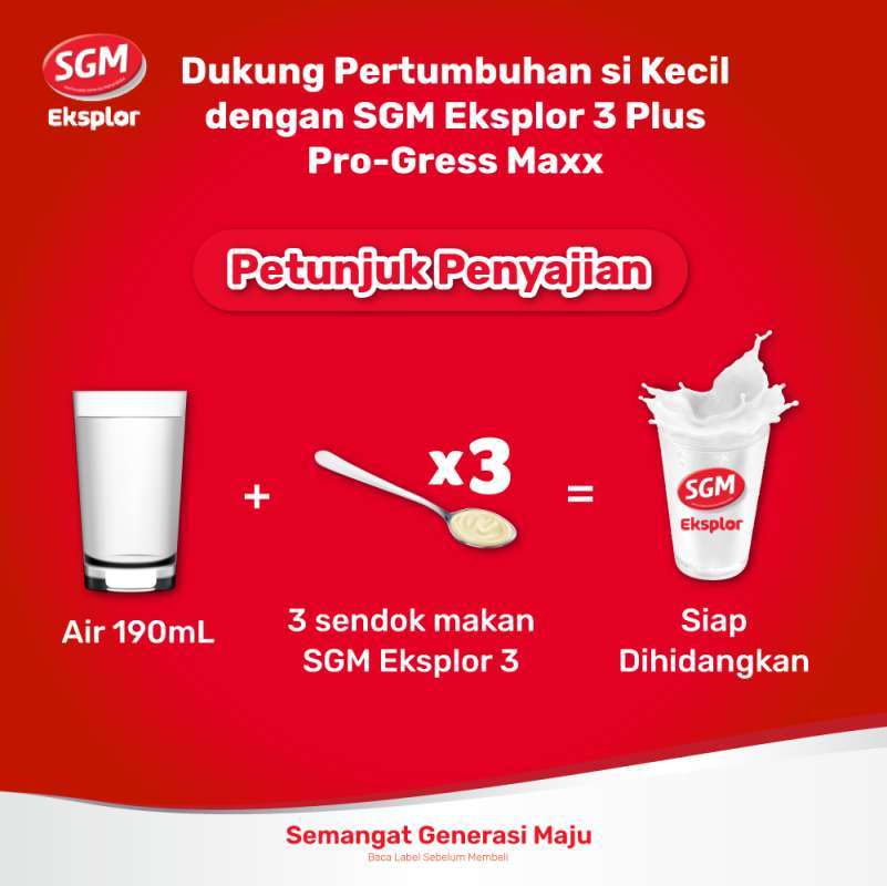 Promo Smg/jog/solo - Sgm Eksplor Belajar 3+ Pro-gressmaxx Cokelat Susu ...
