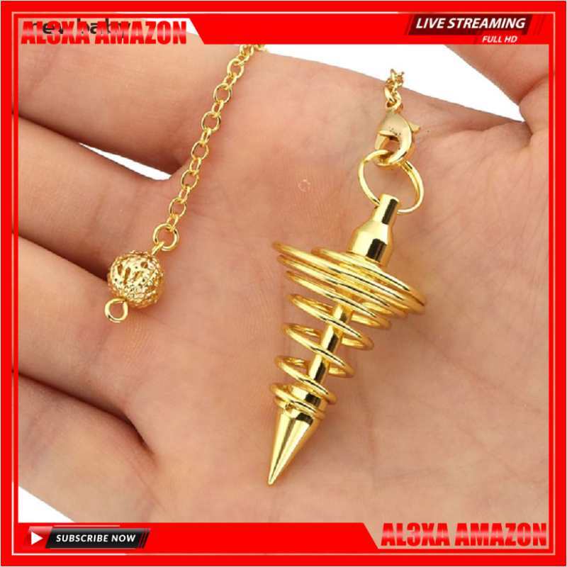 Promo Metal Pendulum Pendulos For Dowsing Spiral Cone Antique Pyramid ...
