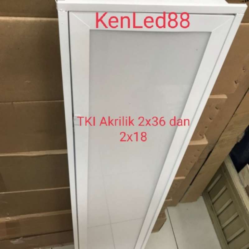 Jual Kap Lampu TKI AKRILIK 2x18/2x8 Housing TL Neon Led Inbow Akrilic ...