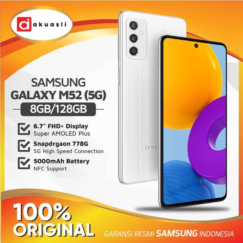 Jual Samsung Galaxy M52 5G 8/128 GB RAM 8 ROM 128GB Handphone Hp ...