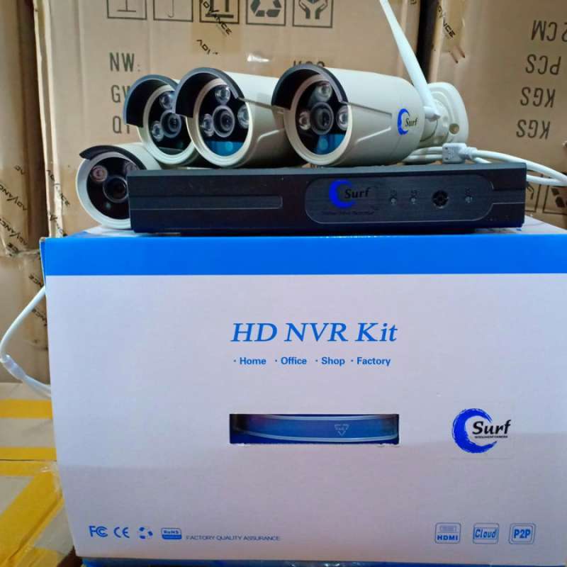 Jual ORIGINAL nvr kit 4ch wireless / paket ip camera cctv tanpa kabel 4 ...