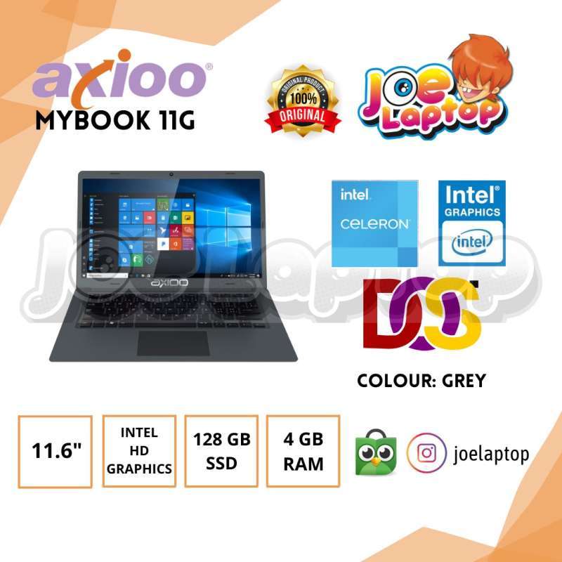 Jual Axioo Mybook 11g Grey Dc N4000 Dos (11.6/uma/128gb Ssd/4gb) Di ...