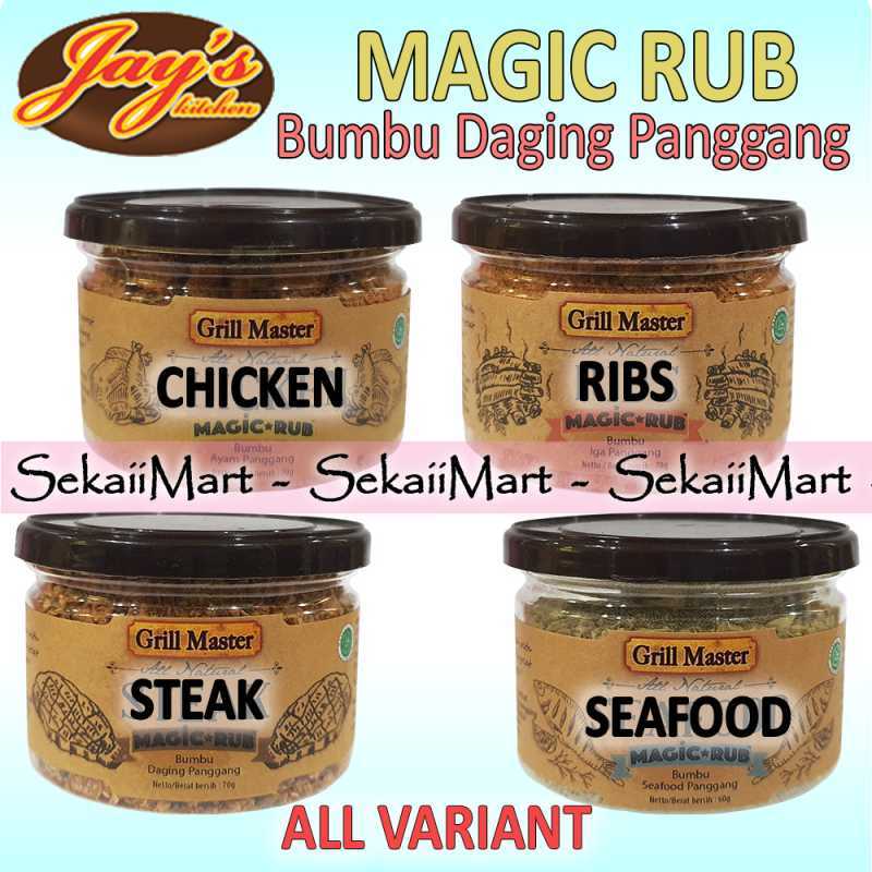 Jual Jays Grill Master Magic Rub All Variant - Jay's Kitchen Bumbu Panggang Lengkap Semua Rasa ...