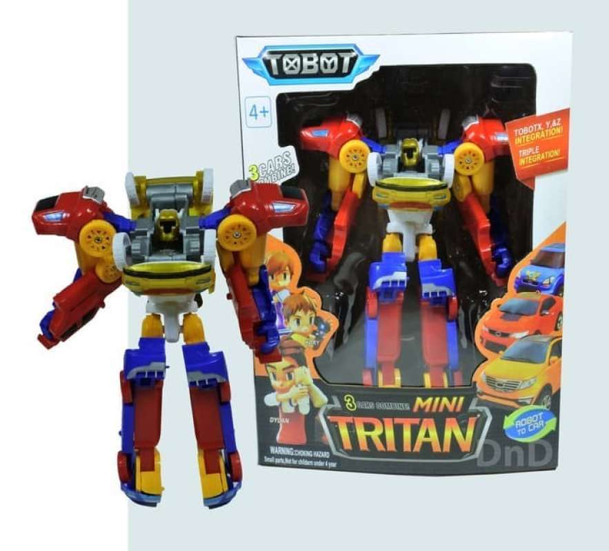 Jual MAINAN ANAK TOBOT MINI TRITAN 3 IN 1 CAR ROBOT GABUNG MOBIL ...