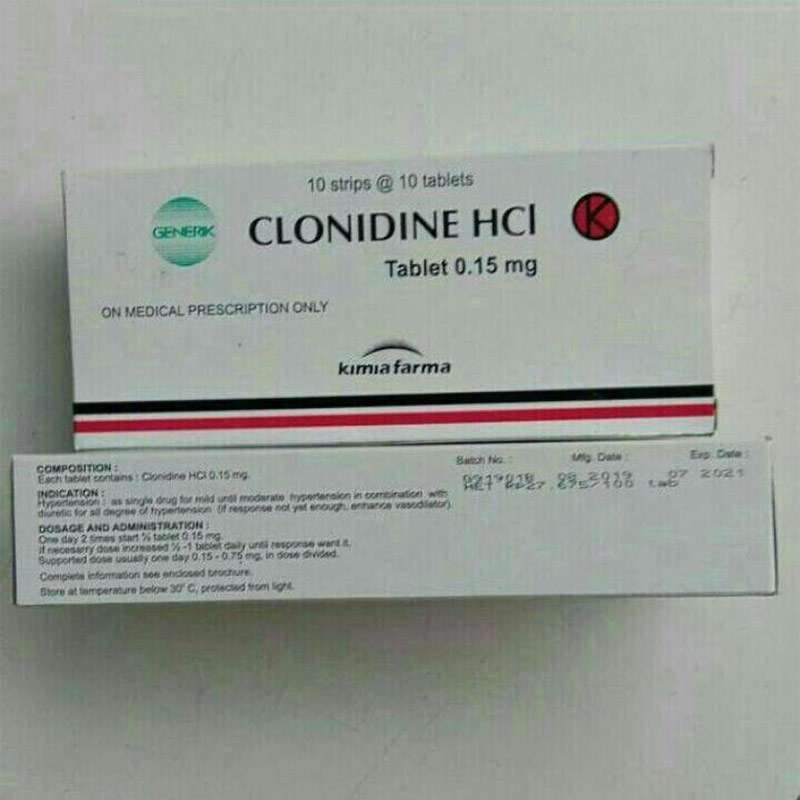 Jual Kimia Farma Clonidine Obat Resep Dokter [0.15mg/ box isi 100 ...
