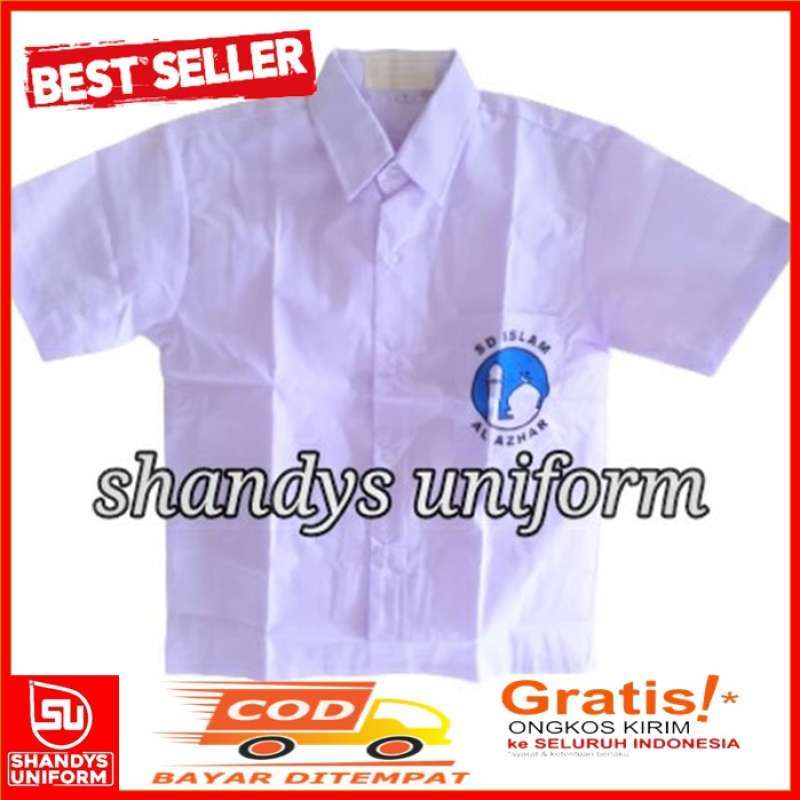 Jual seragam sekolah sd al azhar model hem putih pendek - 12 di Seller ...