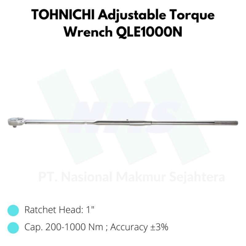 Jual Tohnichi Adjustable Torque Wrench QLE1000N Cap. 200-1000 Nm Kunci ...