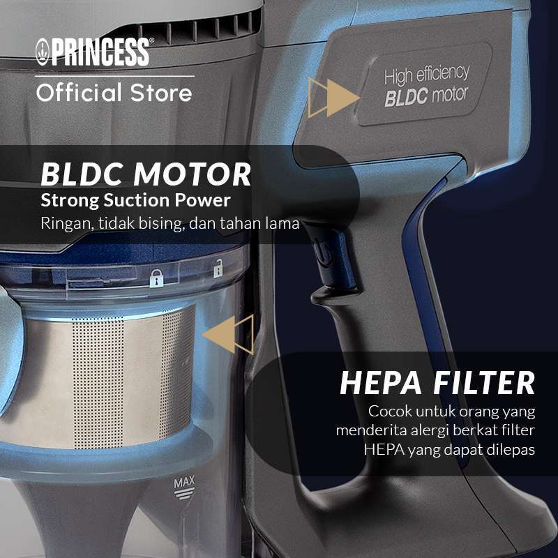 Promo Princess Rapido Bldc Cordless Vacuum Cleaner/penyedot Debu Tanpa ...