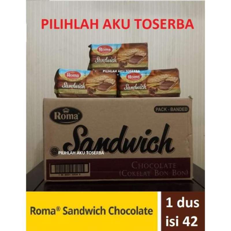 Jual Roma Sandwich Chocolate 216 Gr - ( Harga 1 Dus Isi 42 Pack ) Di ...