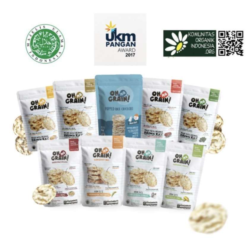 Jual Oh Ma Grain! Rice Crackers 50gr - Snack Beras Sehat Halal Organik ...