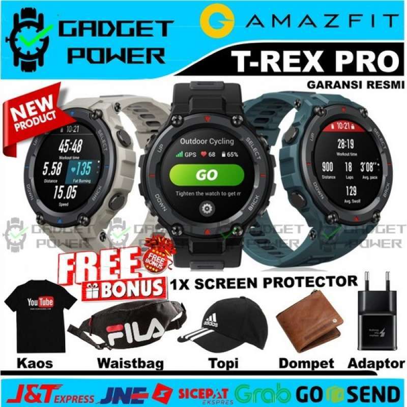 Jual Amazfit T-Rex Trex Pro Smartwatch Std Military Sp02 Garansi Resmi di Seller HoliDick ...
