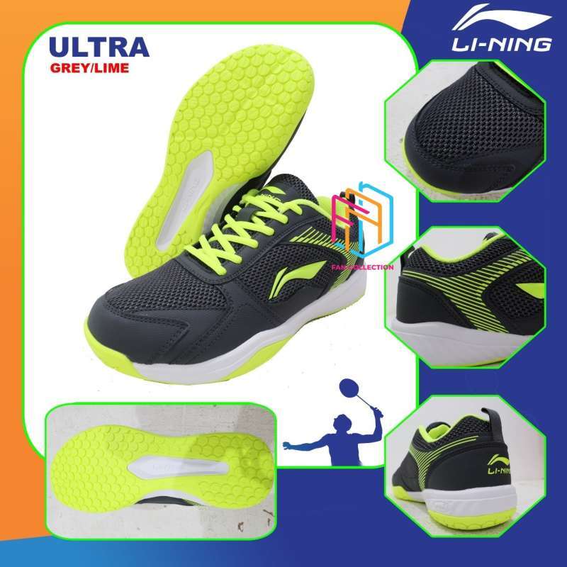 Jual Lining Ultra / Li-ning Ultra Sepatu Badminton Original - Grey Lime ...