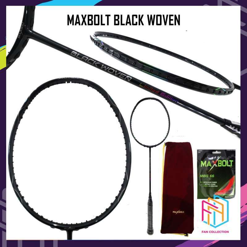 Jual Maxbolt Black Woven Limited Edition Raket Badminton Original Di ...