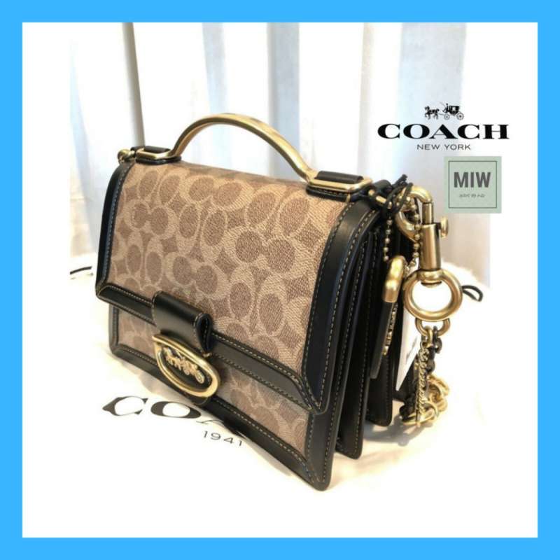 Jual Tas Coach Riley Top Handle 22 In Signature Canvas Original ...