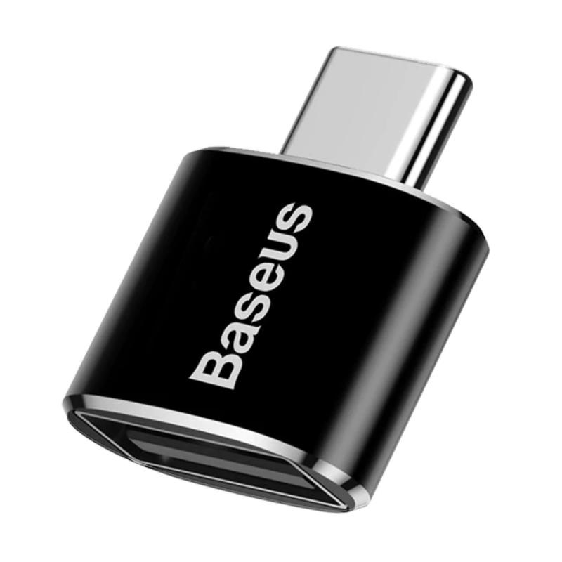 Jual Baseus Mini USB Female To Type C Male Adapter Converter - Black di ...