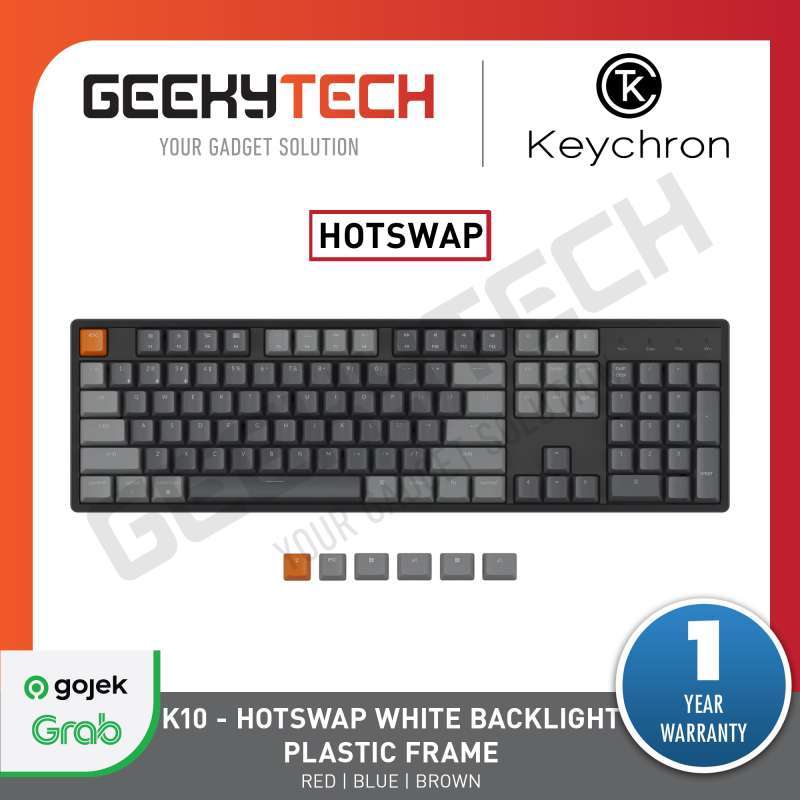 Jual Keychron K10 Hotswap WHITE Backlight PLASTIC Frame FULL SIZE ...