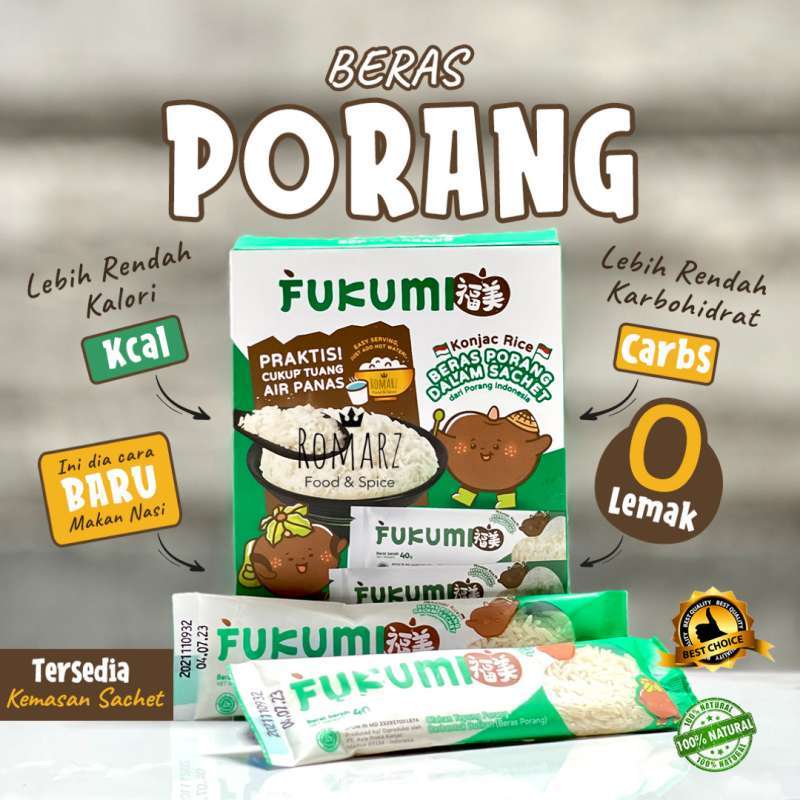 Jual BERAS PORANG SACHET 100% ORIGINAL 40gr | BERAS SHIRATAKI SACHET ...