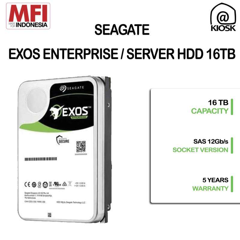 Promo Seagate Enterprise / Server HDD / Exos 16TB - SAS - Garansi 5 ...