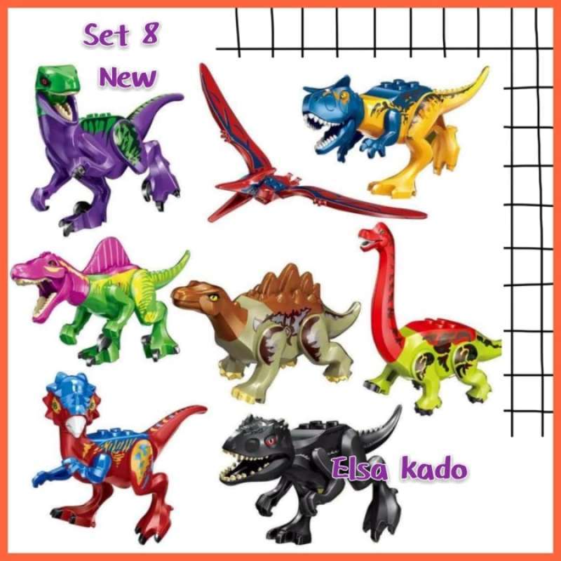 Promo Mainan Lego Dinosaurus Brick Minifigure Dinosaur Dino Figure Set ...