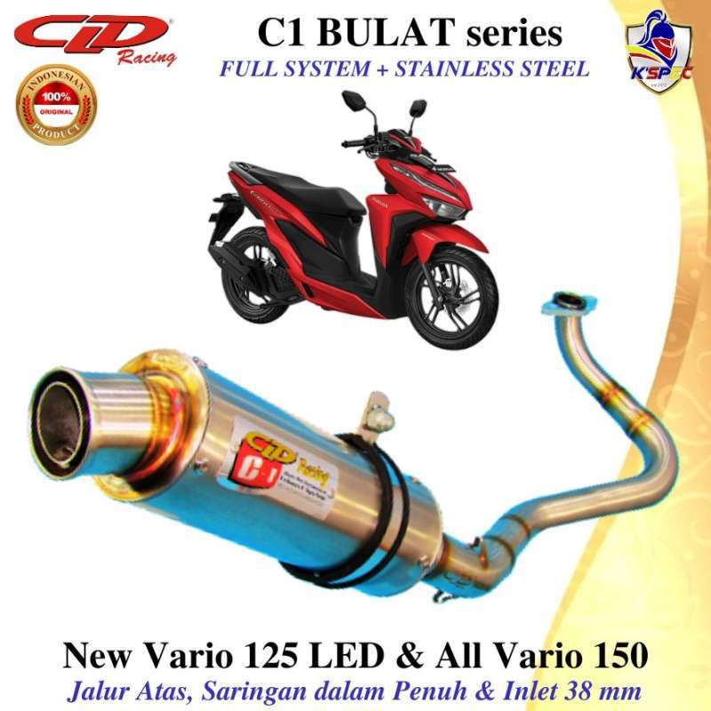 Jual Knalpot CLD Racing type C1 BULAT Atas NEW VARIO 125 LED & ALL ...