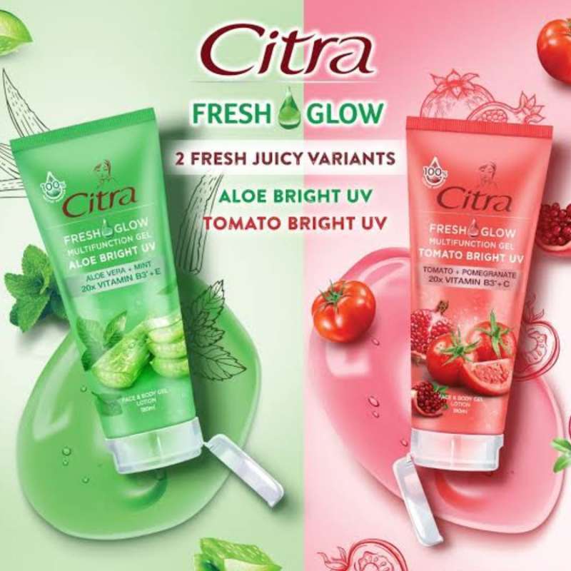 Promo CITRA Fresh Glow Multifunction Gel Tomato Bright UV 100ml Diskon ...