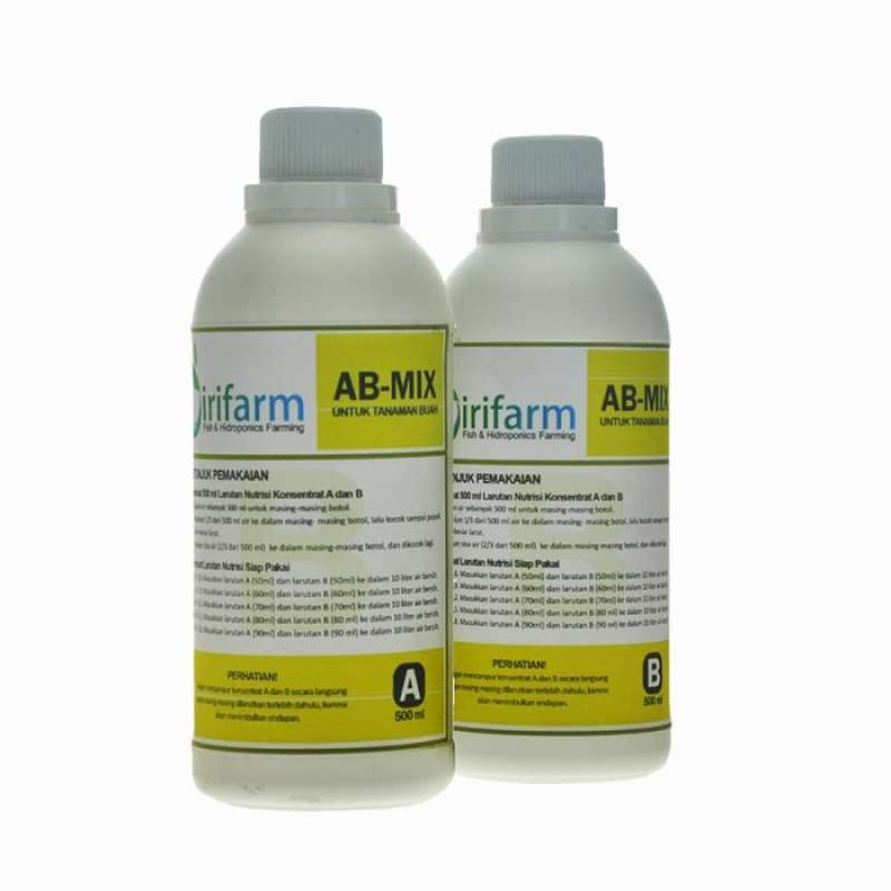 Jual AB Mix 0.5L (Botol) Pupuk/Nutrisi Hidroponik Tanaman Buah di ...