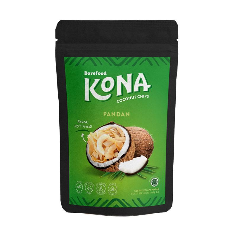 Jual Kona Barefood Pandan Coconut Chips Keripik Kelapa [45 g] di Seller ...
