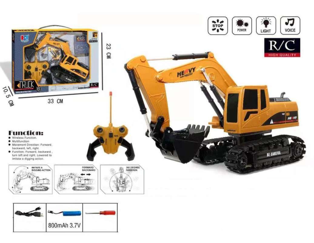 Jual Mainan Remote Control Excavator Truk Konstruksi Beko 360 Derajat ...