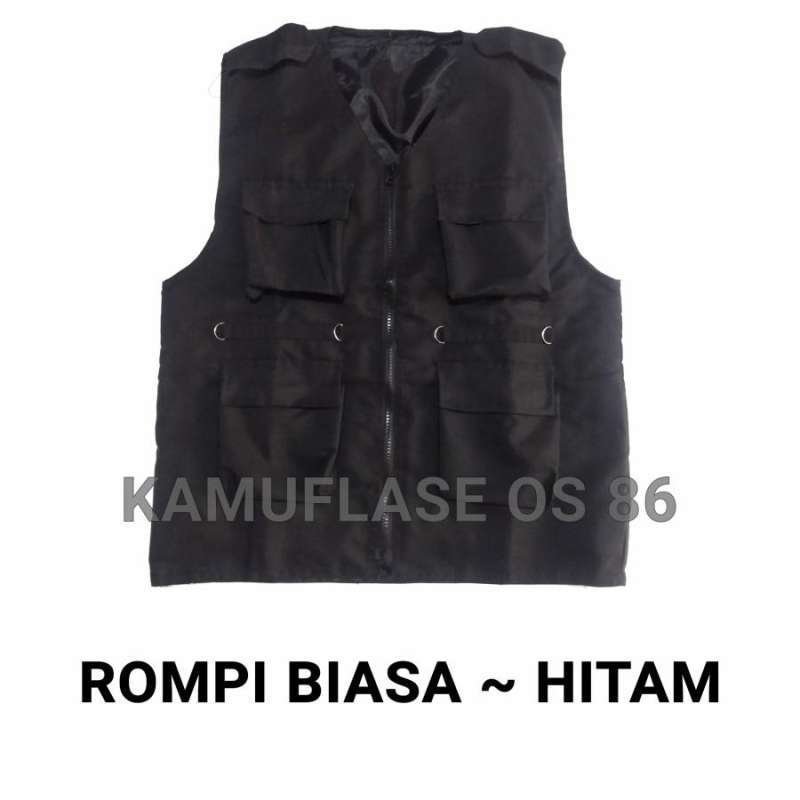 Jual Rompi army rompi outdoor rompi lapangan Simpel biasa - Hitam - XL ...