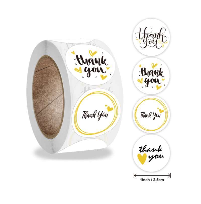 Jual HX130 [500 pcs @ 2.5 cm] Sticker Thank You stiker ucapan terima ...