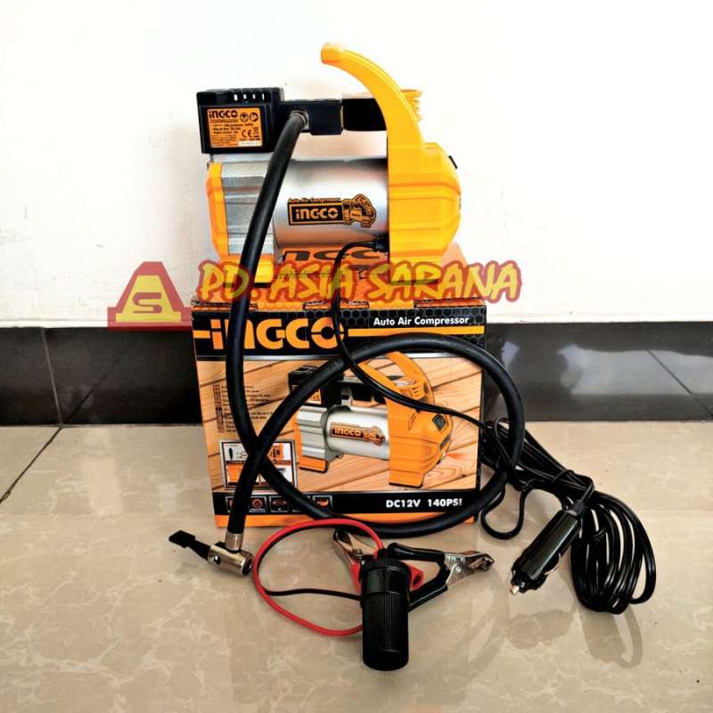 Jual Mini Air Compressor DC Auto INGCO / Pompa Angin Kompresor Ban ...