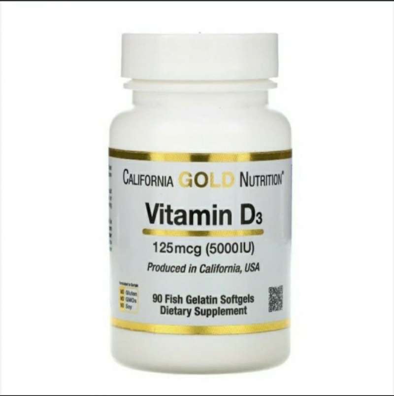 Jual VITAMIN D3 CALIFORNIA GOLD NUTRITION Obat Vitamin D3 5000IU 125mcg ...